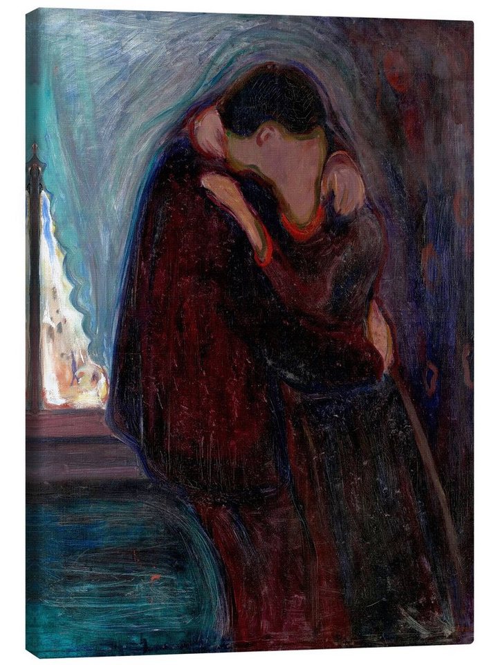 Posterlounge Leinwandbild Edvard Munch Der Kuss 1897 Malerei