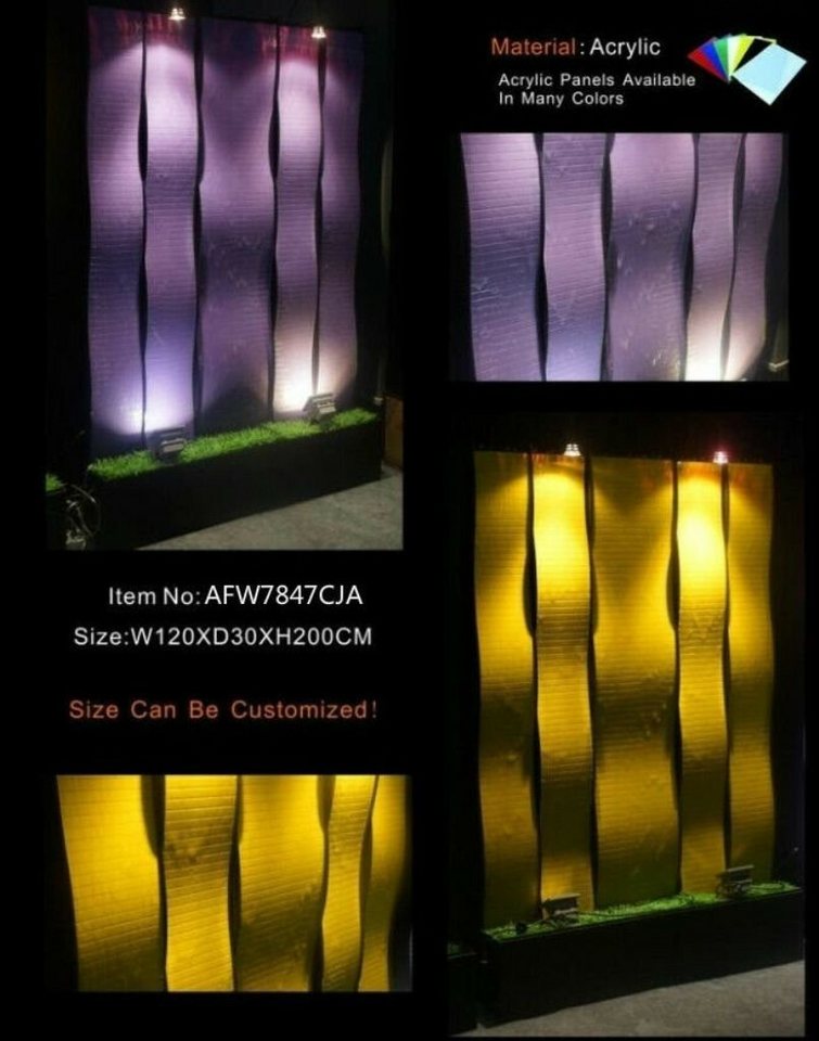 Jvmoebel Wandpaneel Wandpaneel Led Wasserwand Wasserwände Wand