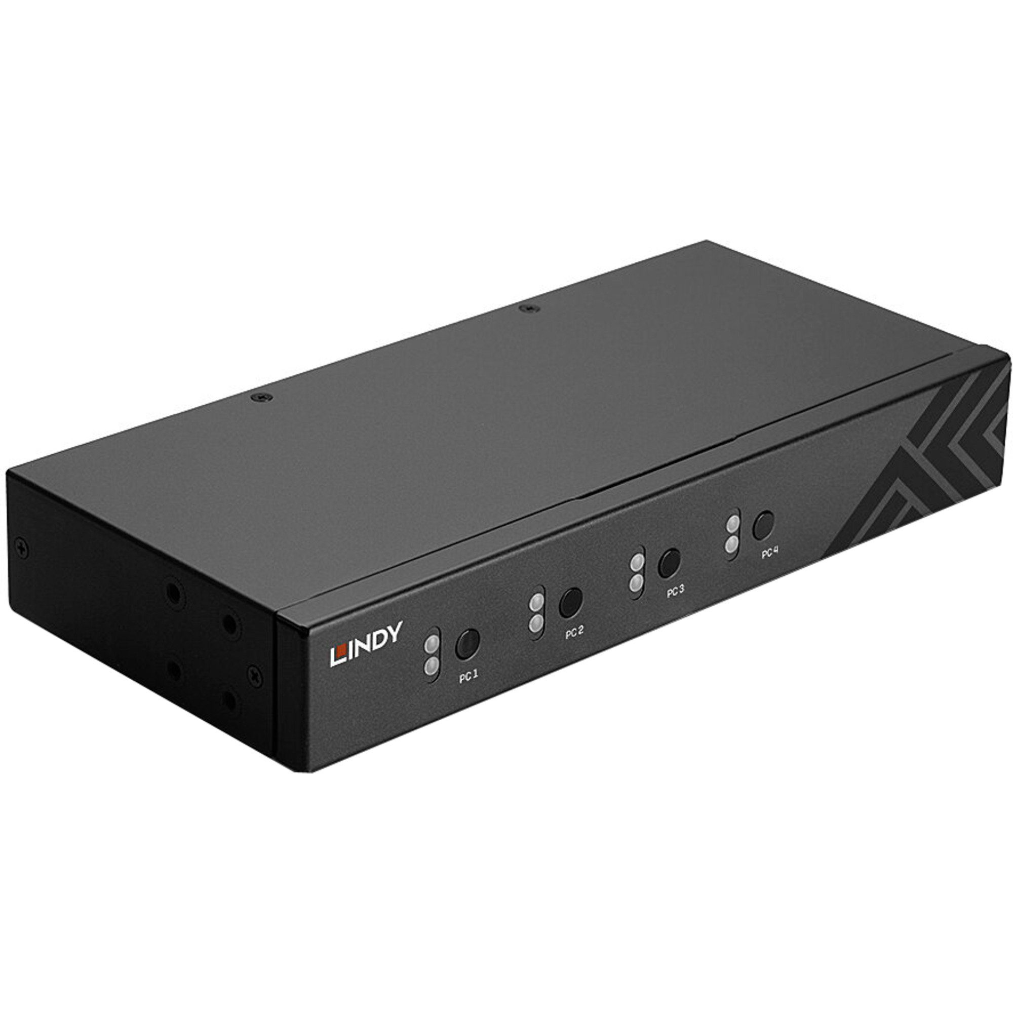 Lindy 4 Port KM Switch, USB 2.0 & Audio Netzwerk-Switch, USB-Hub: 2 Ports