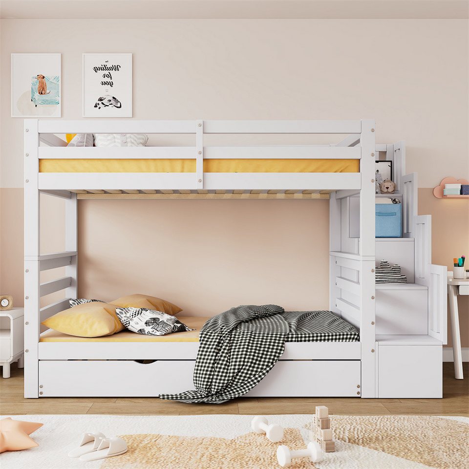 Xdeer Etagenbett Kinderbett Etagenbett Mit Rollbett Leiter Mit