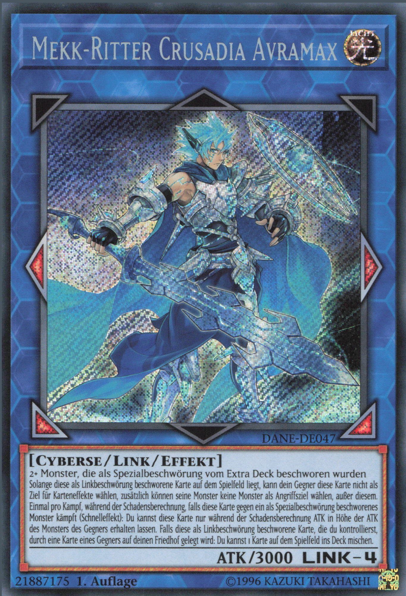 Recollectibles Sammelkarte Yugioh Karte Mekk Ritter Crusadia Avramax