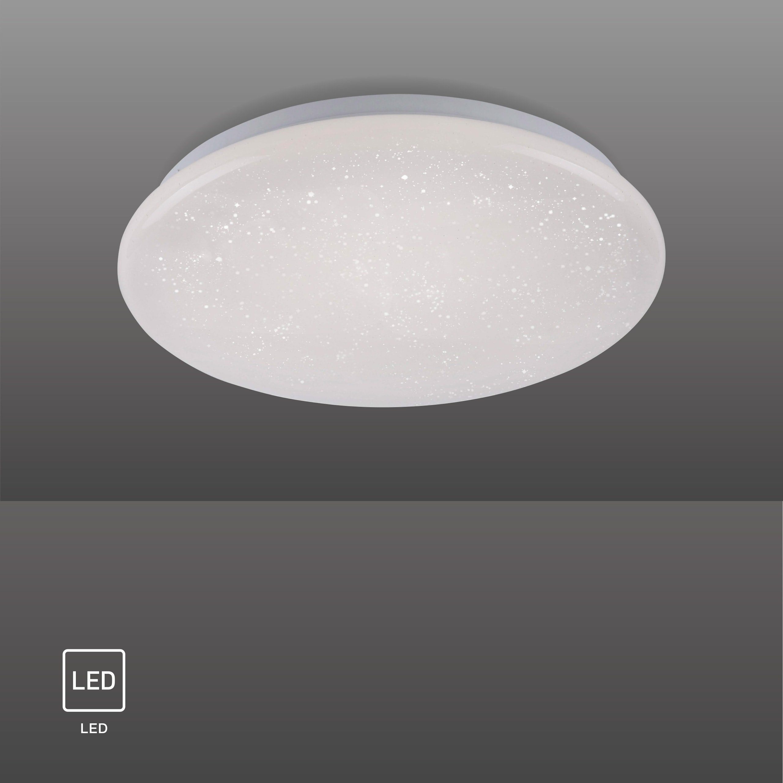 JUST LIGHT LED Deckenleuchte SKYLER, 1-flammig, Ø 34 cm, Weiß ...