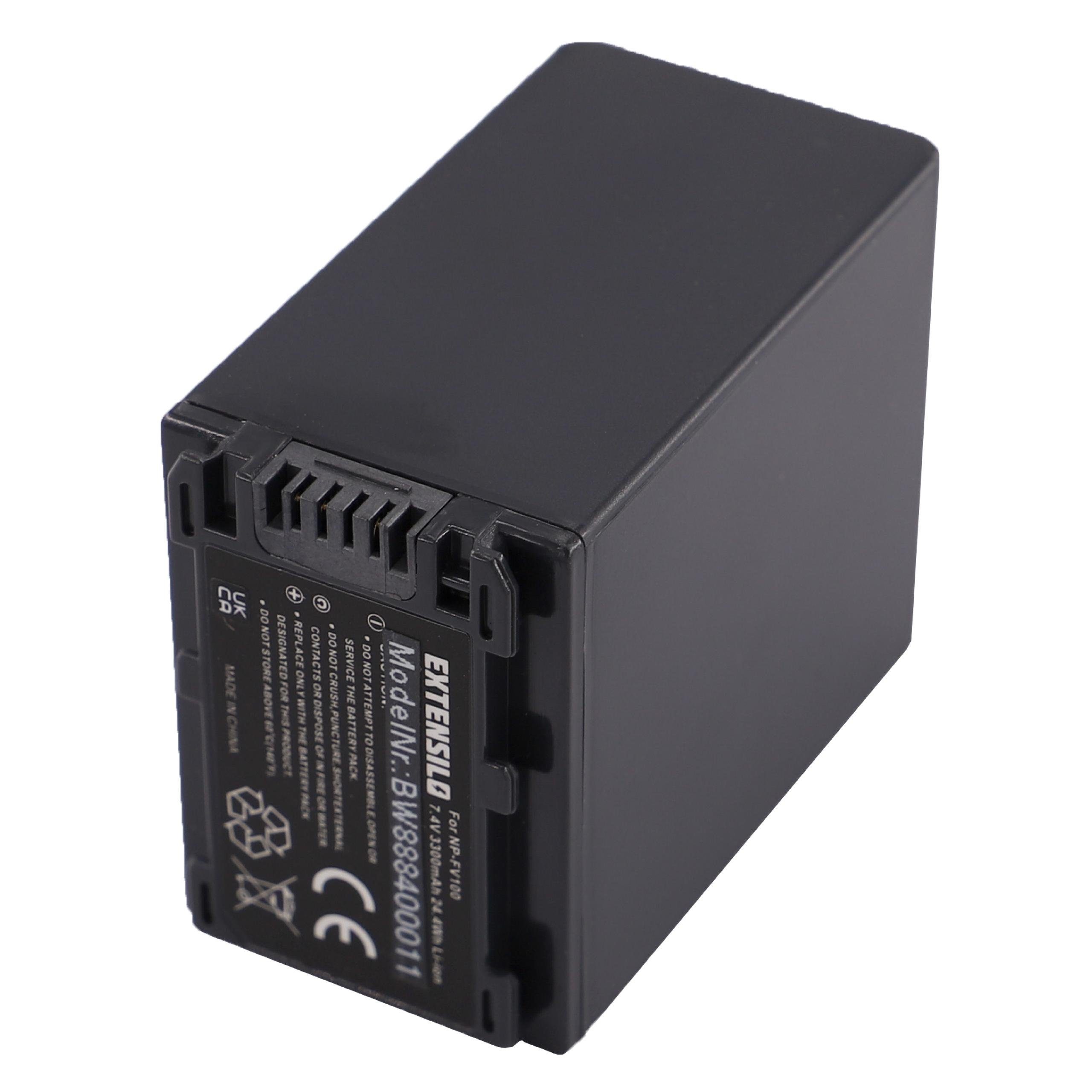 Extensilo passend für Sony HDR-CX260VE, HDR-CX280E, HDR-CX220ER, HDR-CX220ES, Kamera-Akku Li-Ion ...