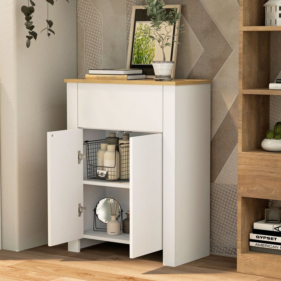 Radelldar Badkommode Badezimmerschrank Badmöbel Set Mit Schublade