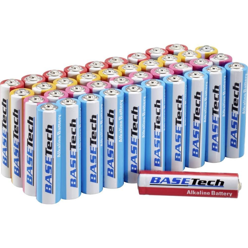 Basetech Alkaline Micro /AAA 1.5V 40er Box Akku, Micro (AAA)-Batterie