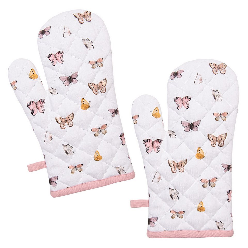 Clayre And Eef Topfhandschuhe Butterfly Paradise Set 2 Tlg 2 Teilig