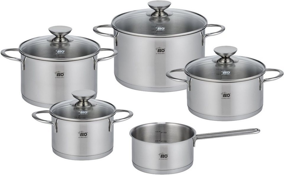 Elo Topf Set Galant Edelstahl 1810 Set 9 Tlg Bratentopf Ø 20 Cm