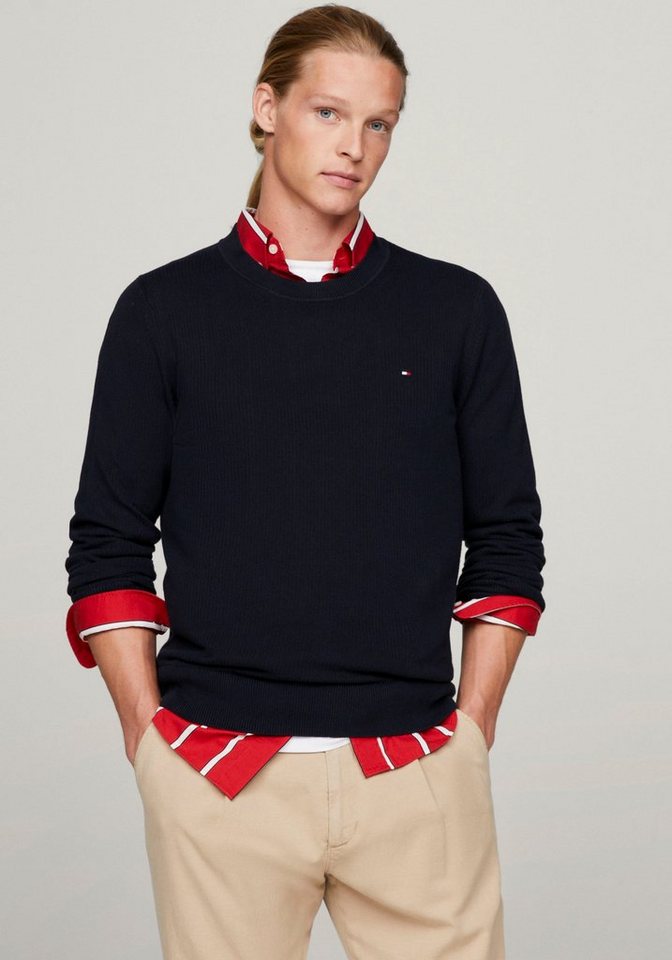 Tommy Hilfiger Longpullover Chain Ridge Structure C Neck Mit