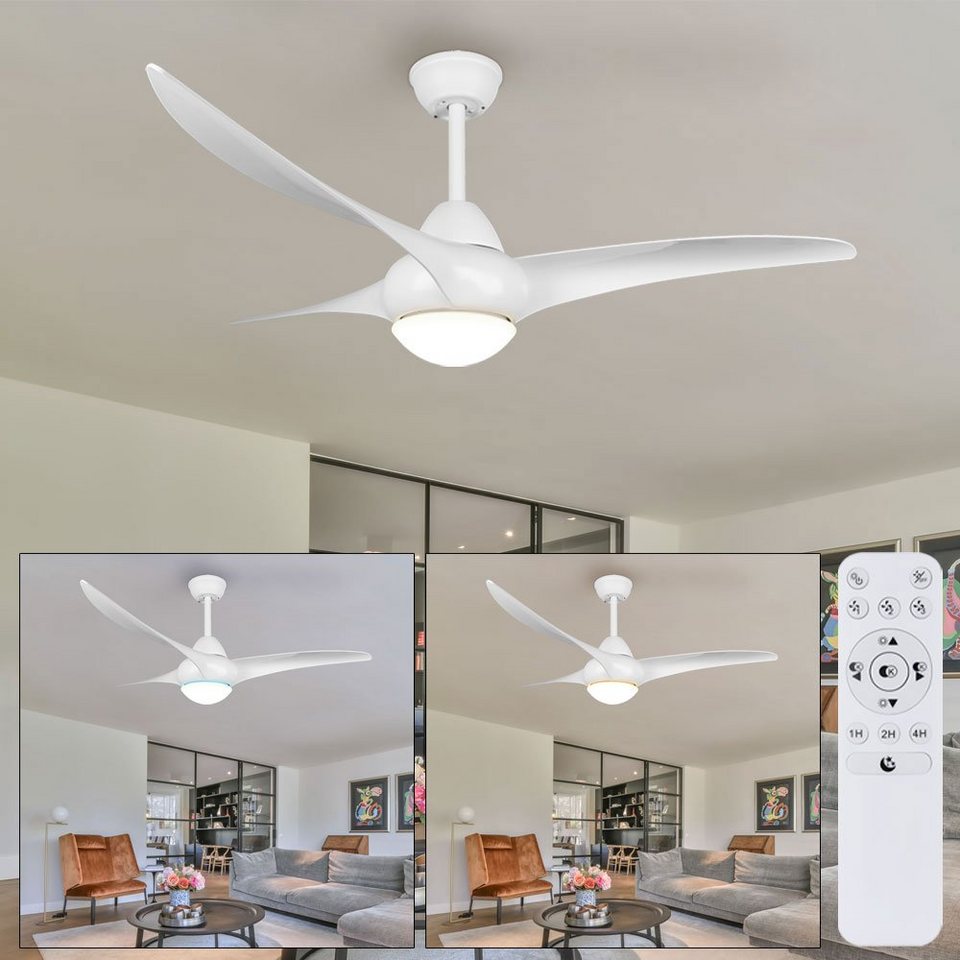 Etc Shop Deckenventilator Deckenventilator Weiß Mit Beleuchtung