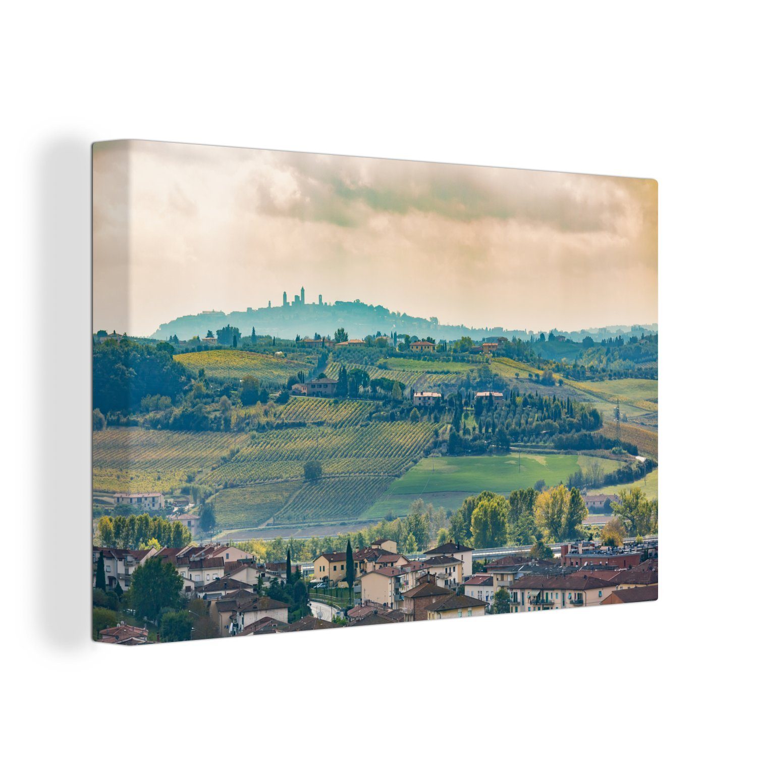 Onemillioncanvasses® Leinwandbild Natur Der Toskana Mit Der Silhouette