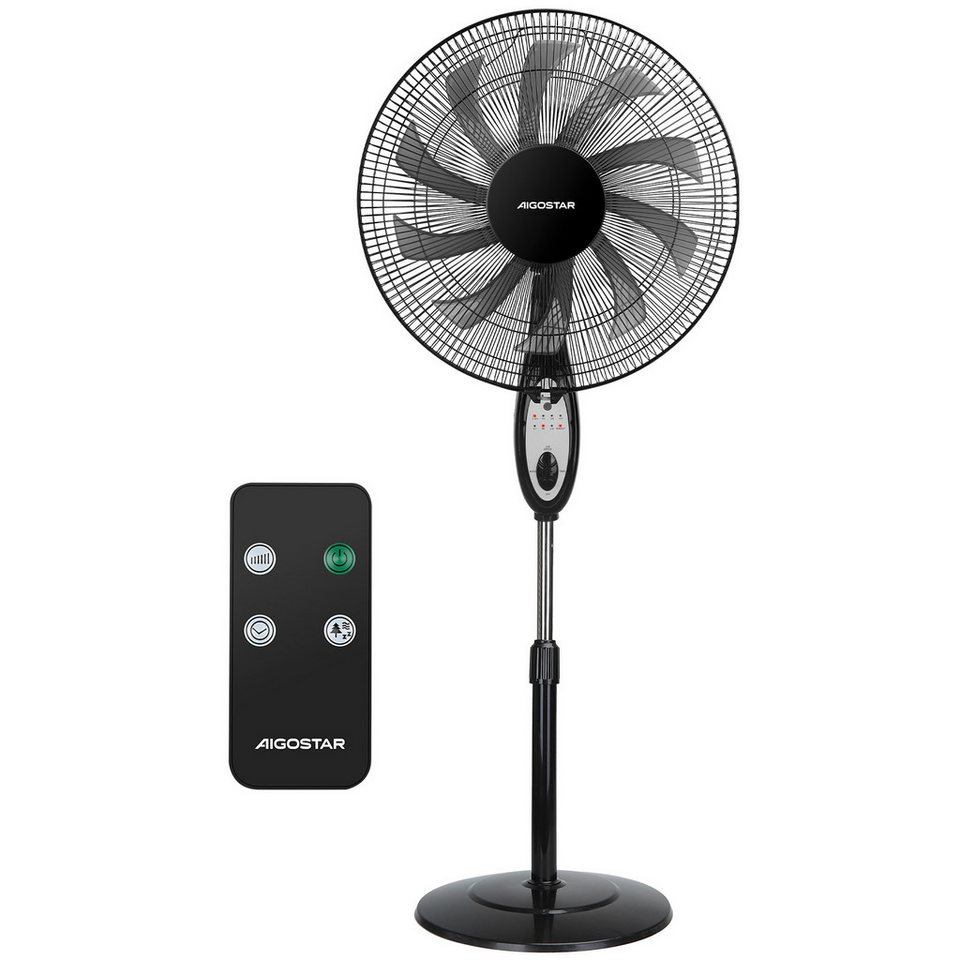 Aigostar Standventilator Ventilator Leise Mit Fernbedienung 40cm 10