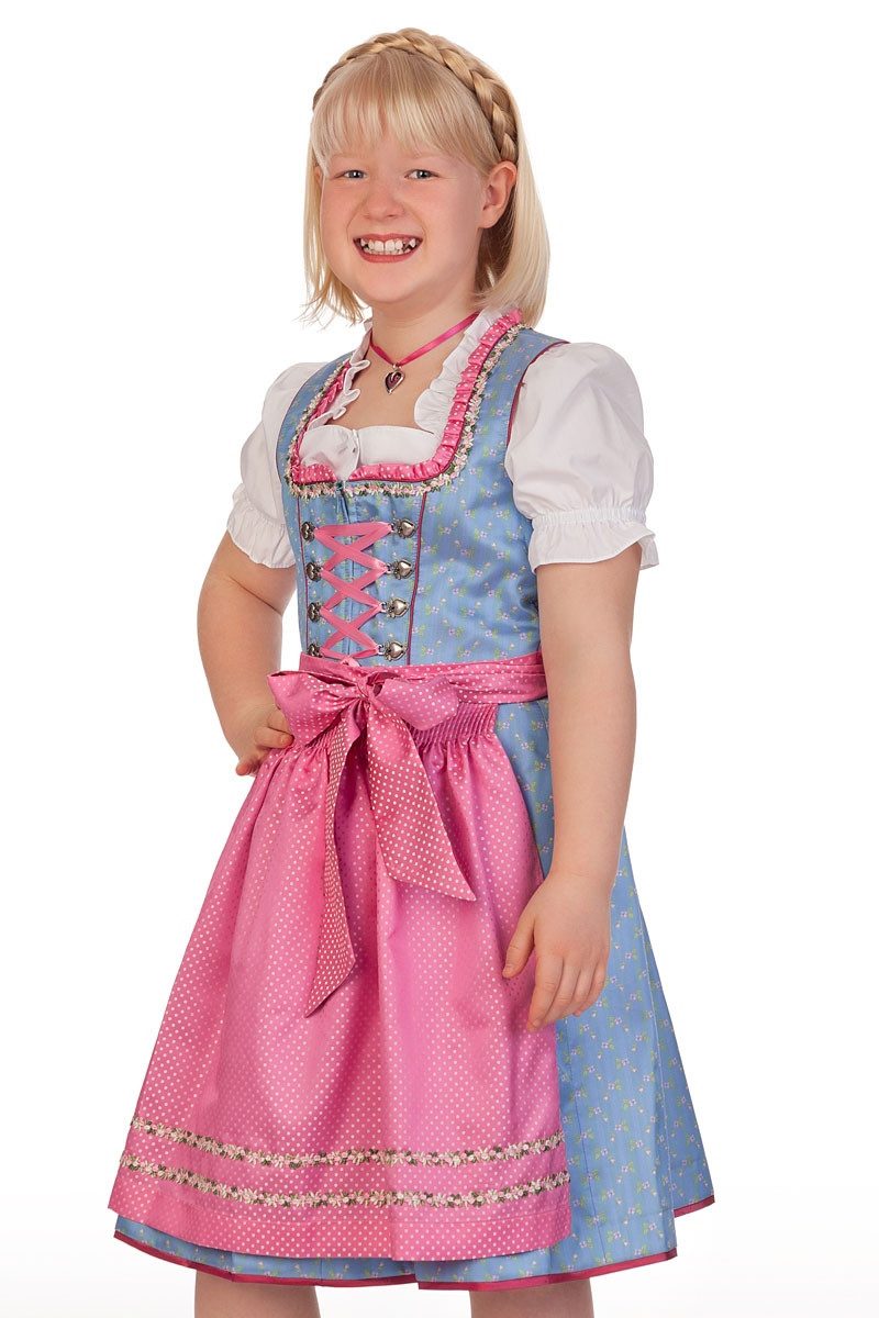 KRÜGER KIDS Dirndl Kinderdirndl 3tlg. - PHINE - hellblau