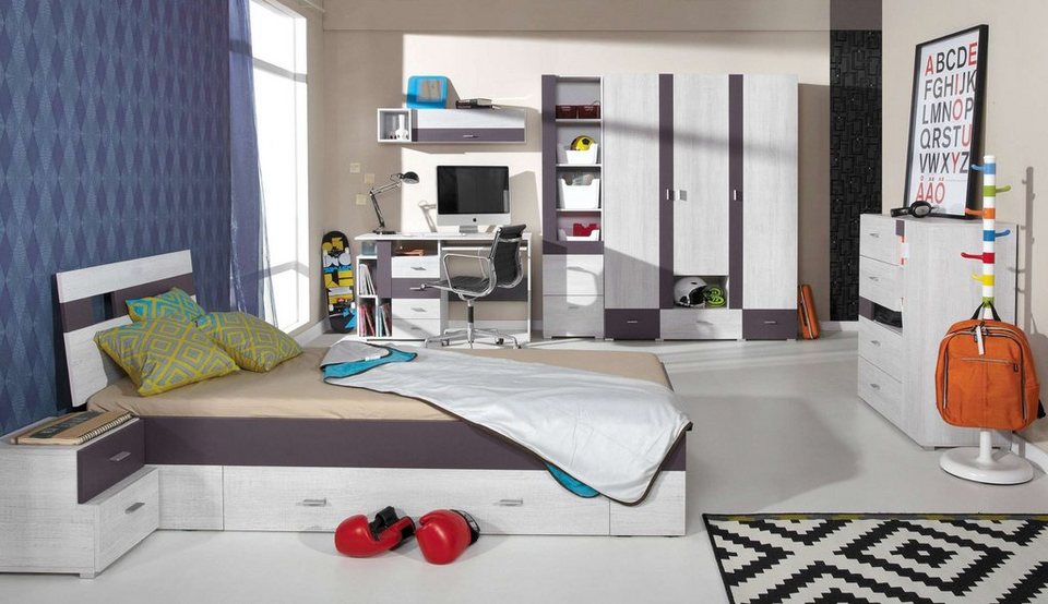 Stylefy Jugendzimmer Set Tap Schneekiefer Braun Jugendzimmer Set