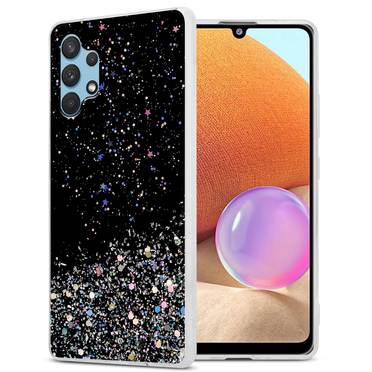 Cadorabo Handyhülle Tpu Funkelnder Glitter Samsung Galaxy A32 4g