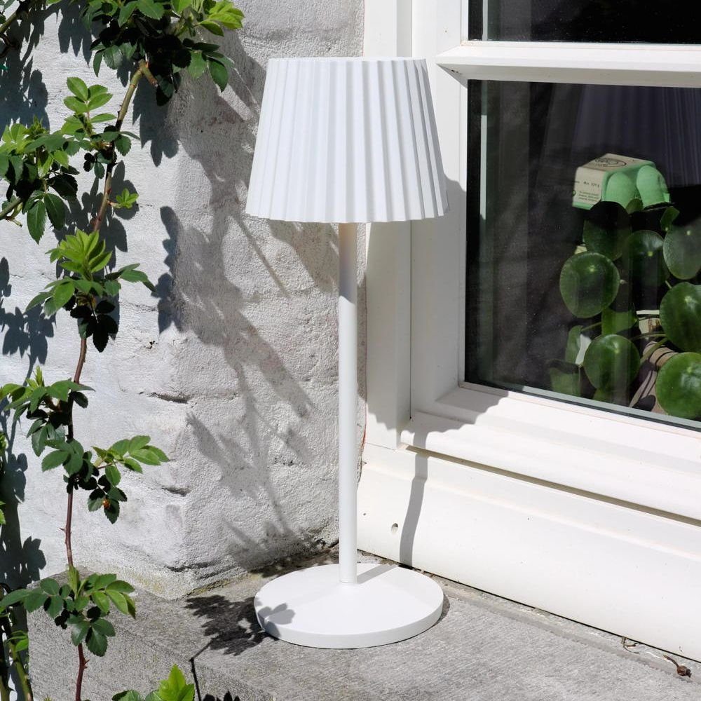 Click Licht Gartenleuchte Led Akku Tischleuchte Justine In Weiß 2w