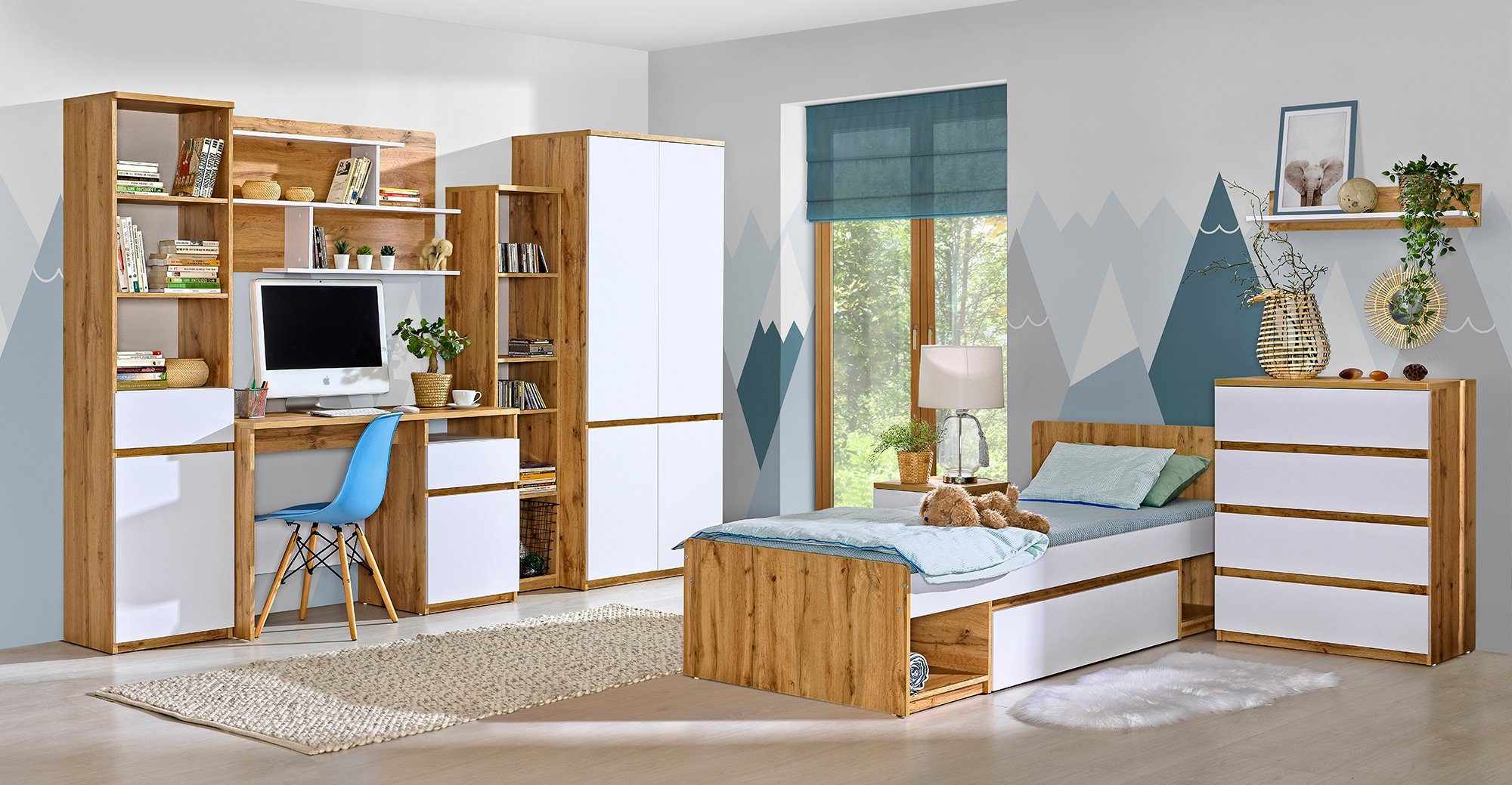 Stylefy Jugendzimmer Set Arcola Komplettset Set 9 St 9 Teilig