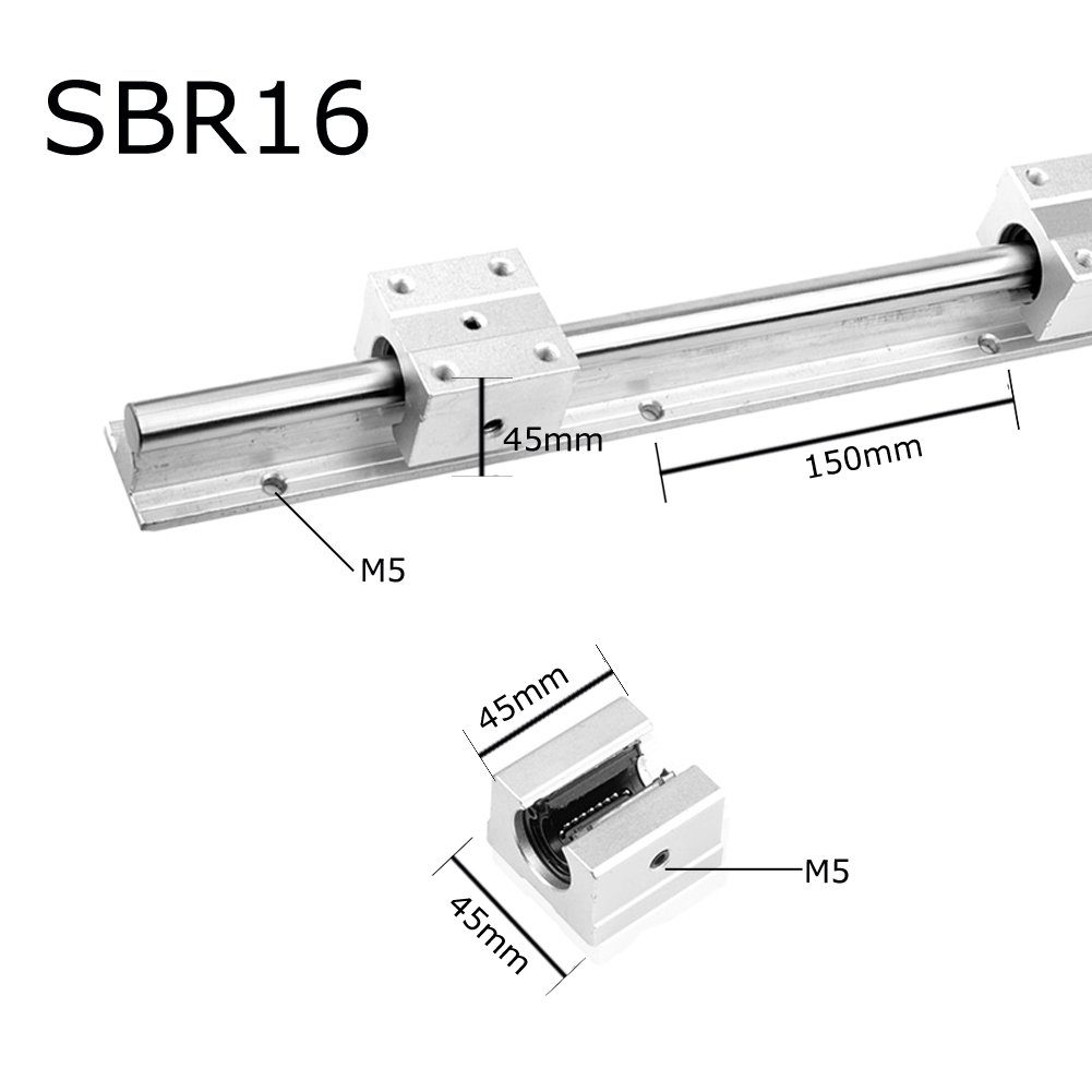 euroharry 3D-Drucker 2 Stück Linearführung Gleitschiene Welle 4 x ...