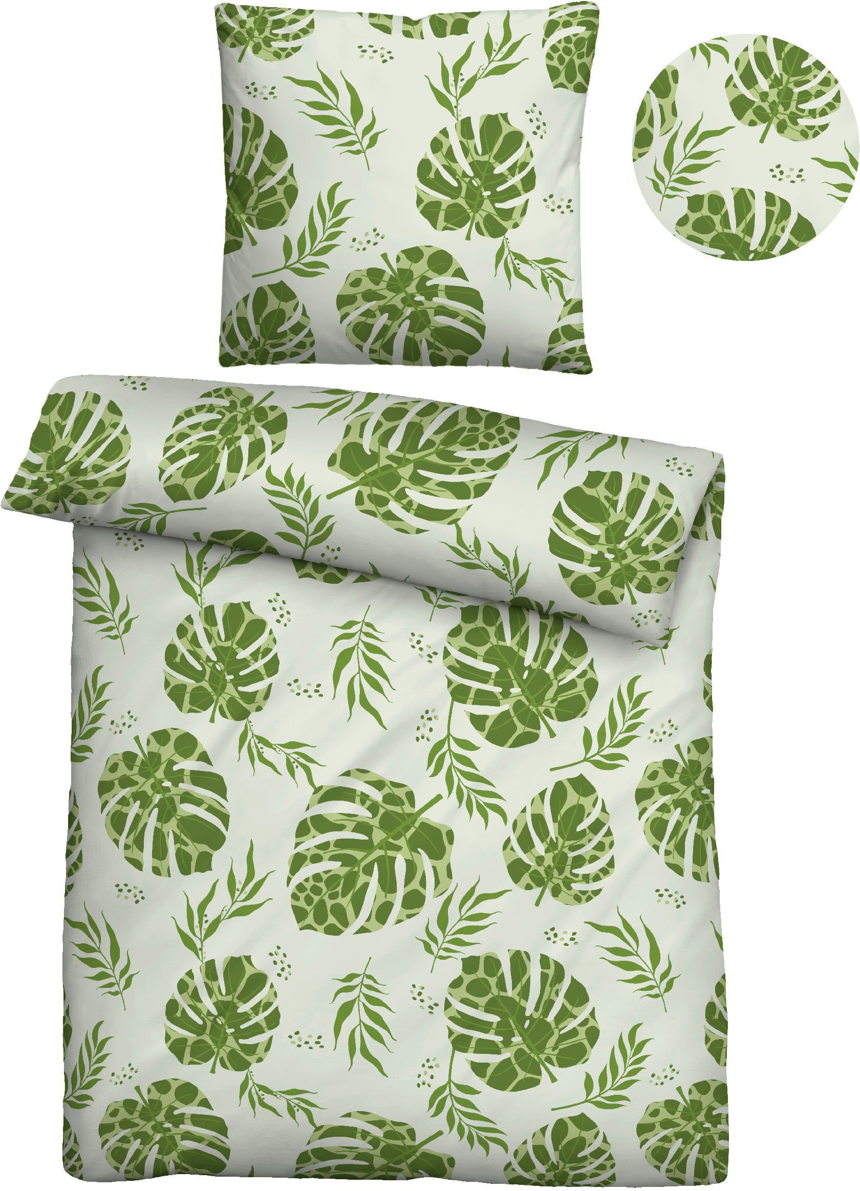 Castell - Markenbettwäsche Bettwäsche Elisa, Linon, 2 teilig, atmungsaktiv ...