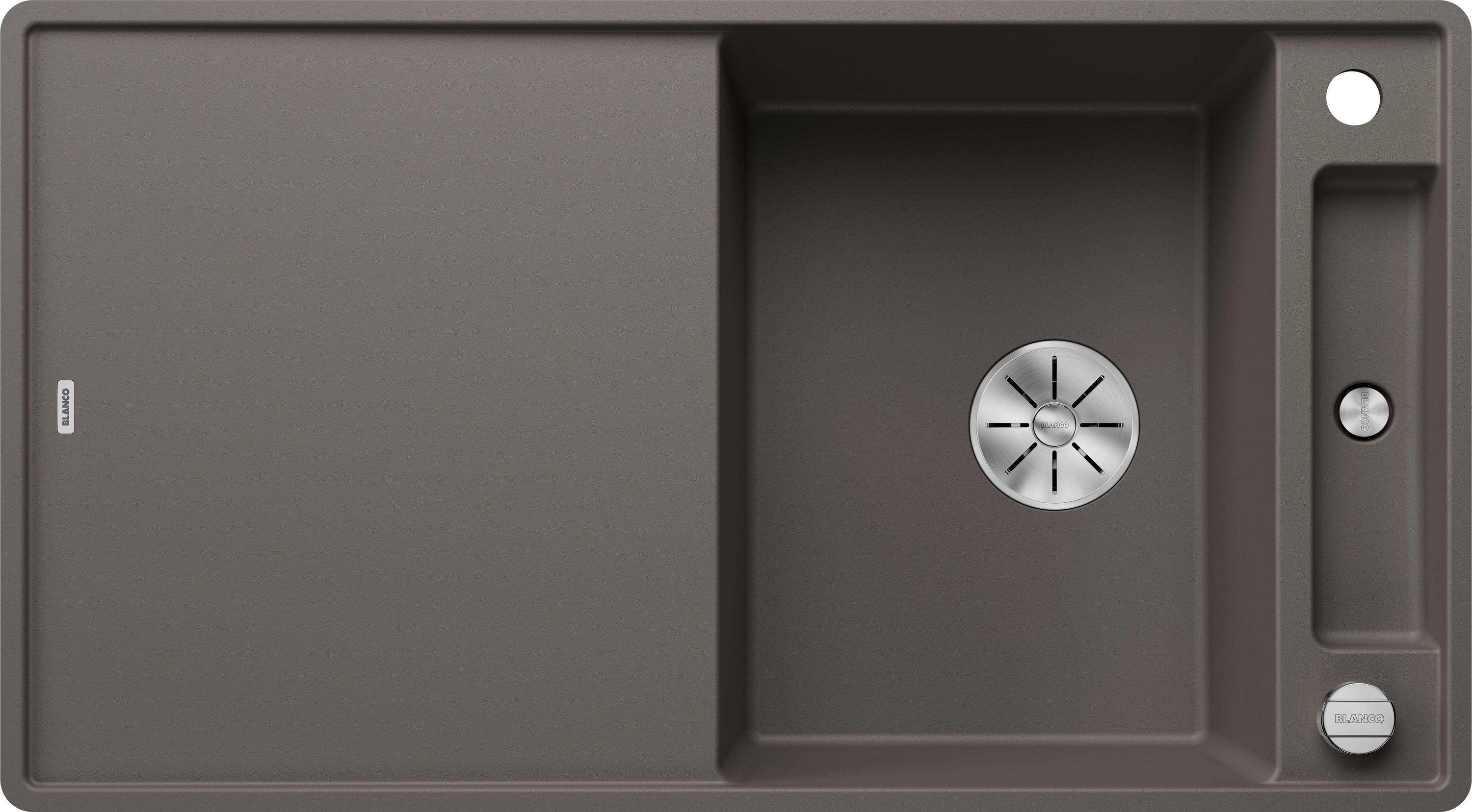 Blanco Einbauspüle AXIA III 5 S-F Einbauspüle SILGRANIT vulkangrau ab 50 cm mit Brett ...