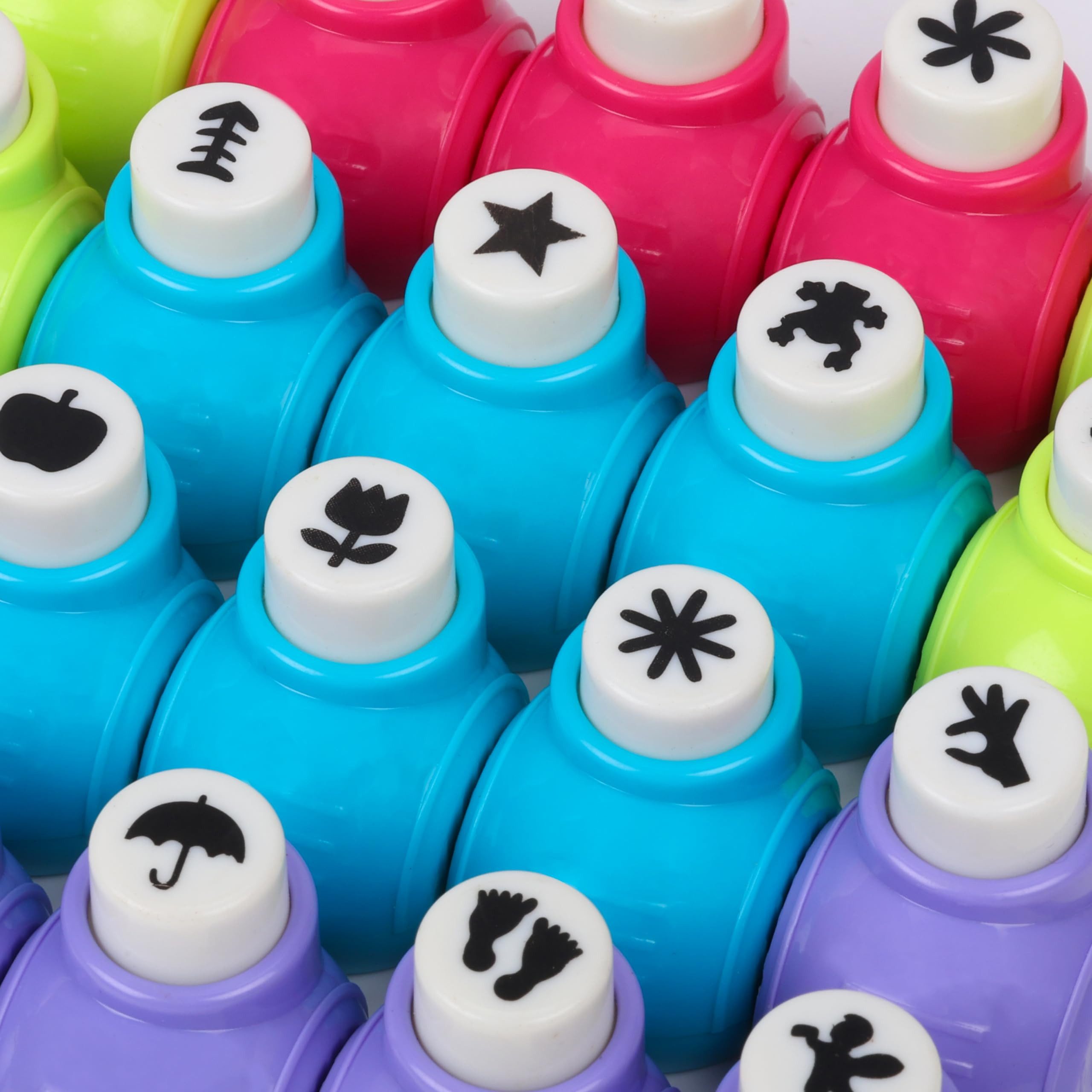 Kurtzy Papierscheren Mini Papierstanzer Set (24 Stück) - Bunte ...