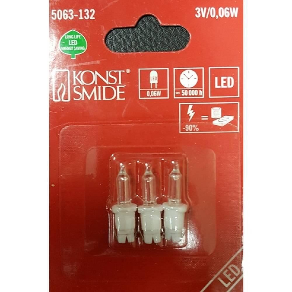 KONSTSMIDE Lichterkette 5063-132 LED Ersatzbirnen für Innen10-100er warmweiß 3V 0,06W