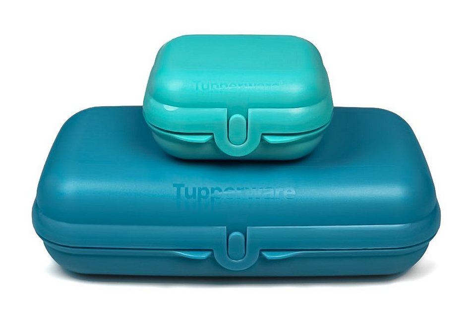 Tupperware Lunchbox To Go Mini Twin Helltürkis Gr 1 Maxi Twin