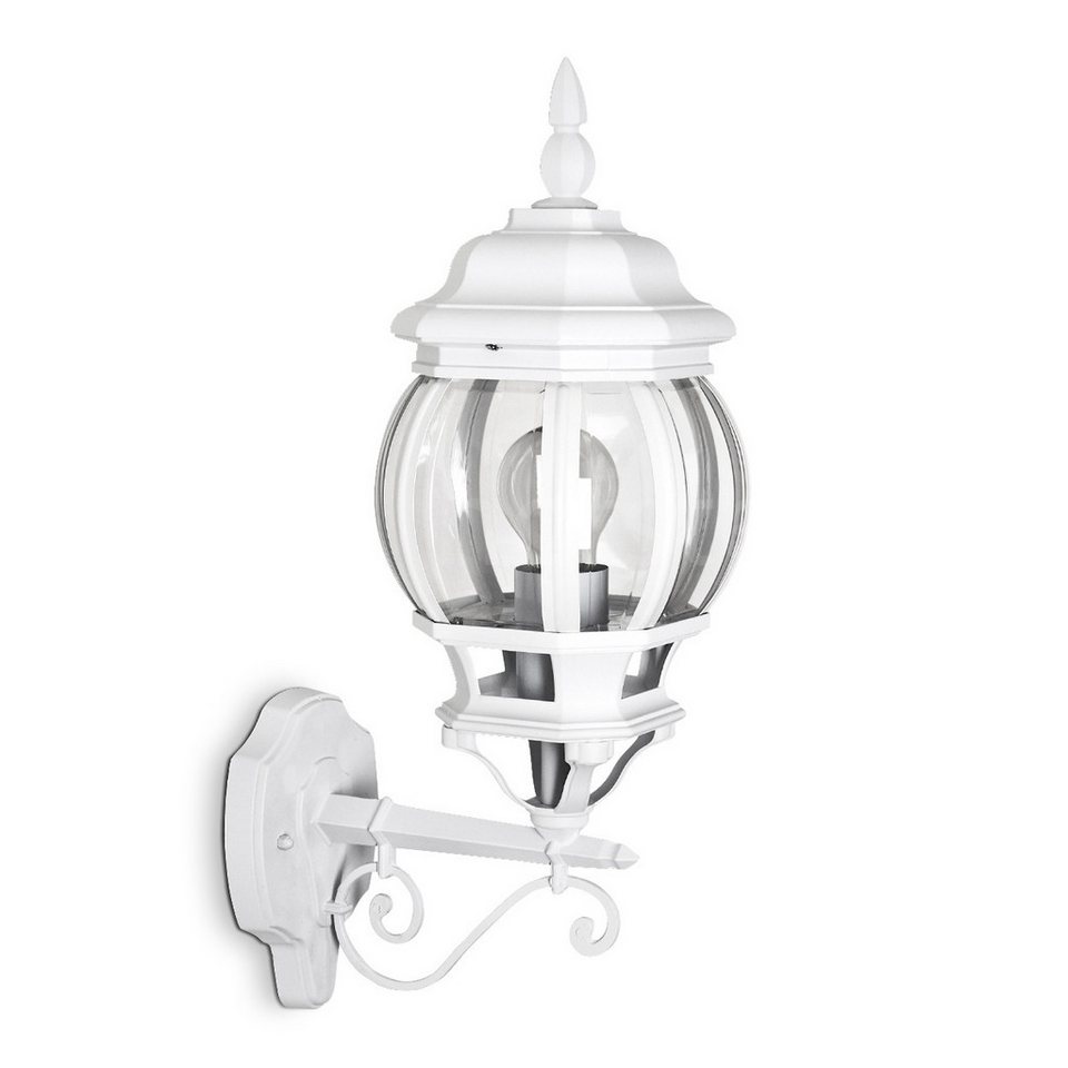 Hofstein Außen Wandleuchte Meyen Außenwandlampe Aluguss In Weiß M