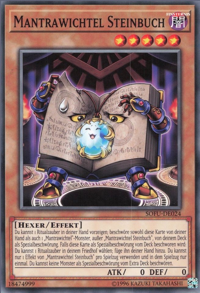 Recollectibles Sammelkarte Yugioh Karte Mantrawichtel Steinbuch Deutsch