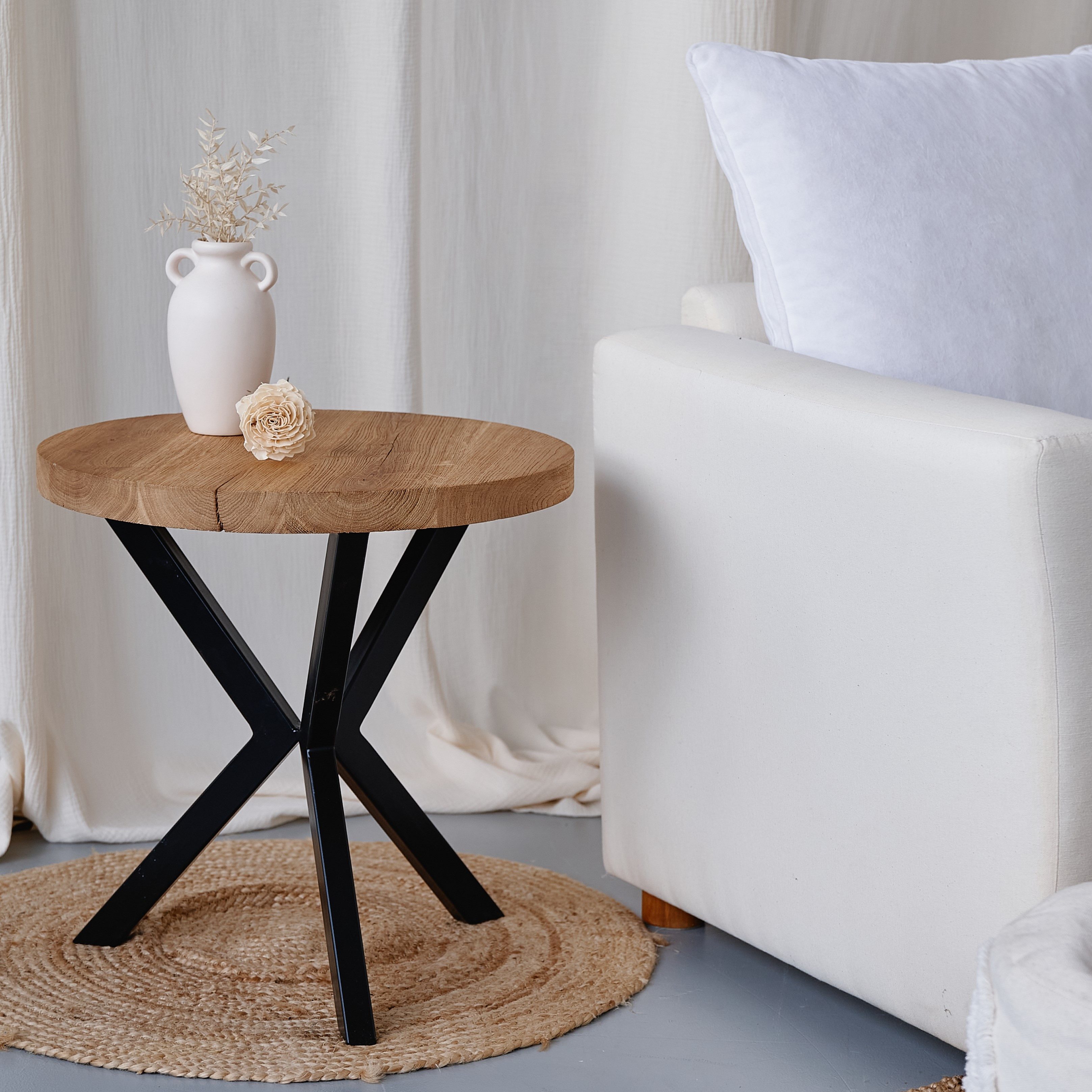 Couchtisch Mangoholz Rund
