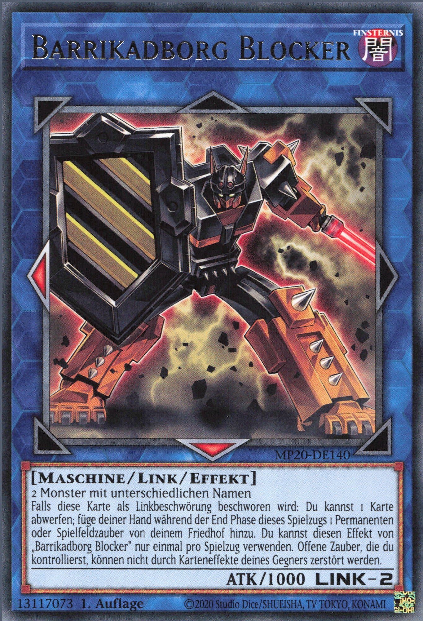 Recollectibles Sammelkarte Yugioh Karte Barrikadborg Blocker Deutsch