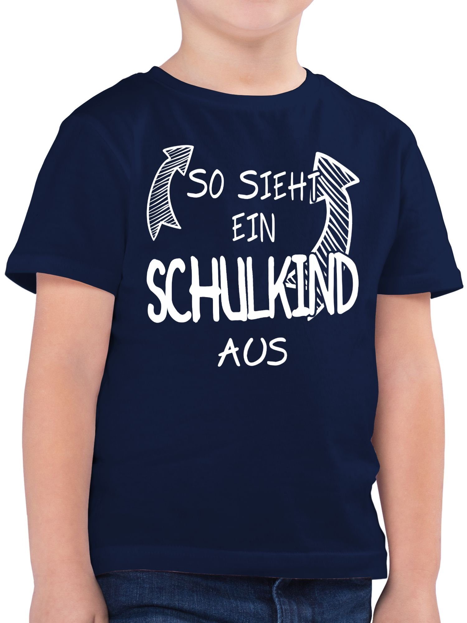 Shirtracer T-Shirt So sieht ein Schulkind aus (1-tlg) Einschulung Junge Schulanfang Geschenke