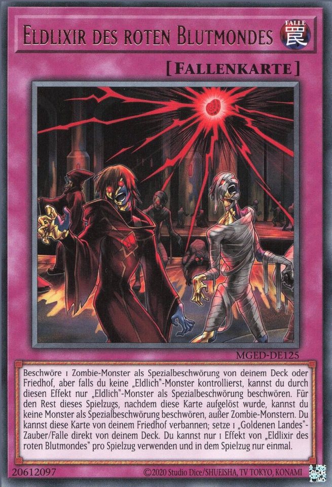 Recollectibles Sammelkarte Yugioh Karte Eldlixir Des Roten Blutmondes