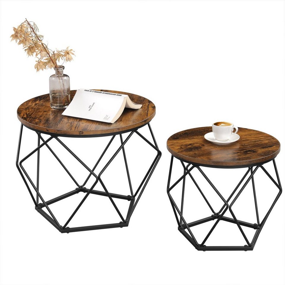 Vasagle Beistelltisch Let040b01 2er Set Couchtische Robust