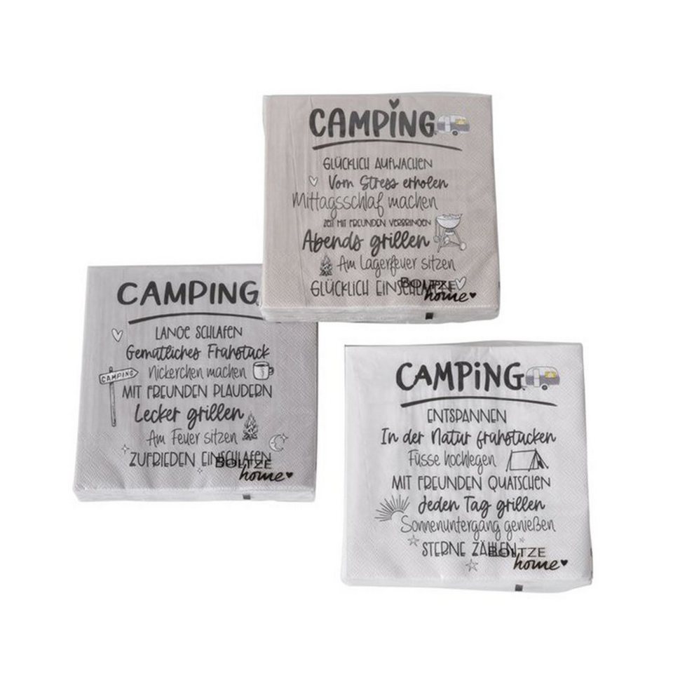 Rewu Papierserviette Servietten Camper 3er Set 60 Stück 3er Set 60 St