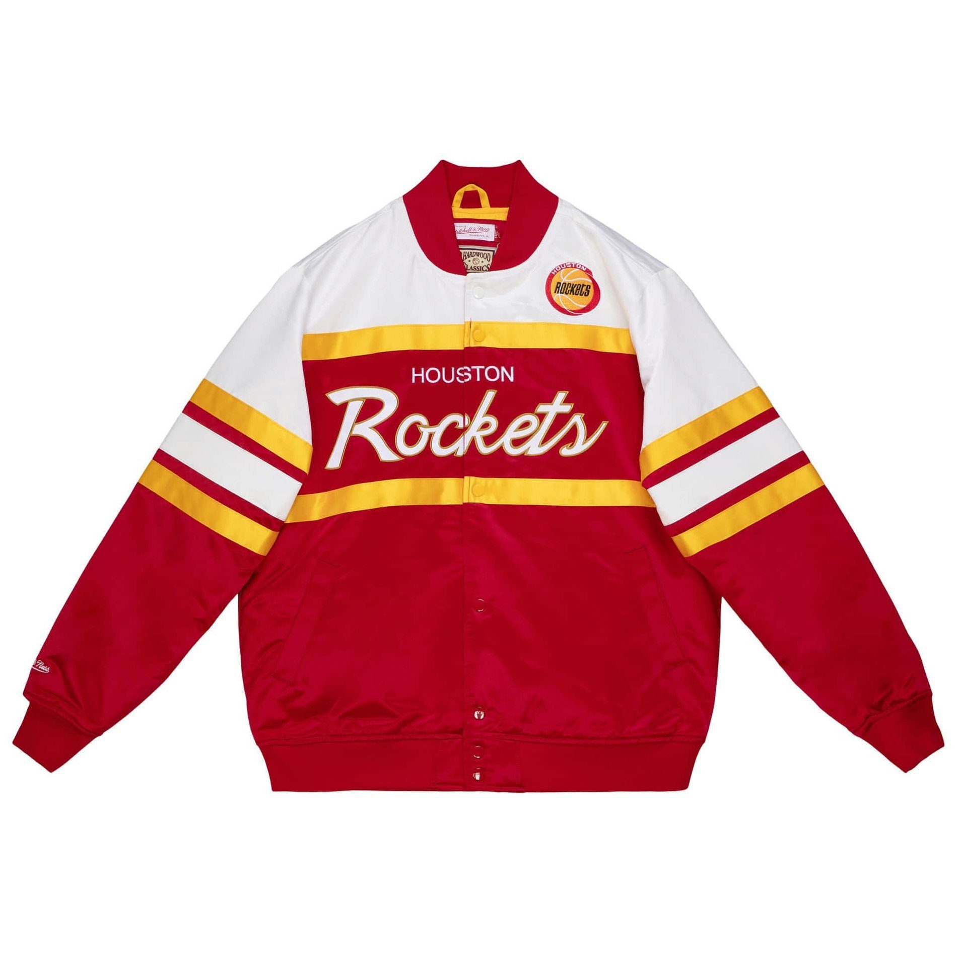 Mitchell & Ness Windbreaker Heavyweight Satin SCRIPT Houston Rockets