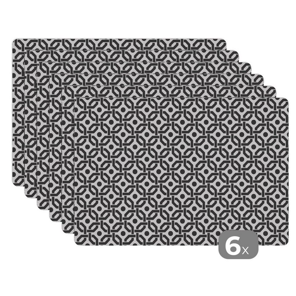 Platzset Schwarz Geometrie Design Muchowow 6 St Platzset