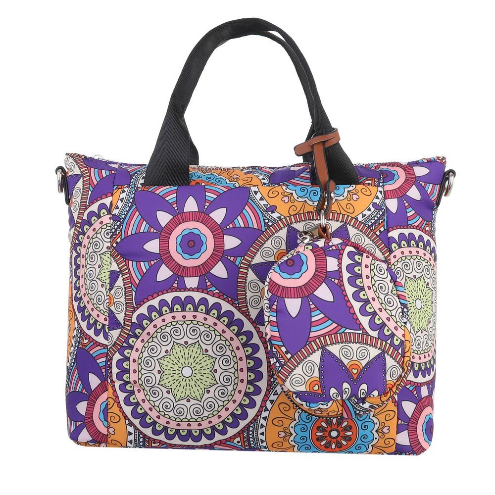 Ital-Design Schultertasche Mittelgroße, Damentasche Shopper Handtasche