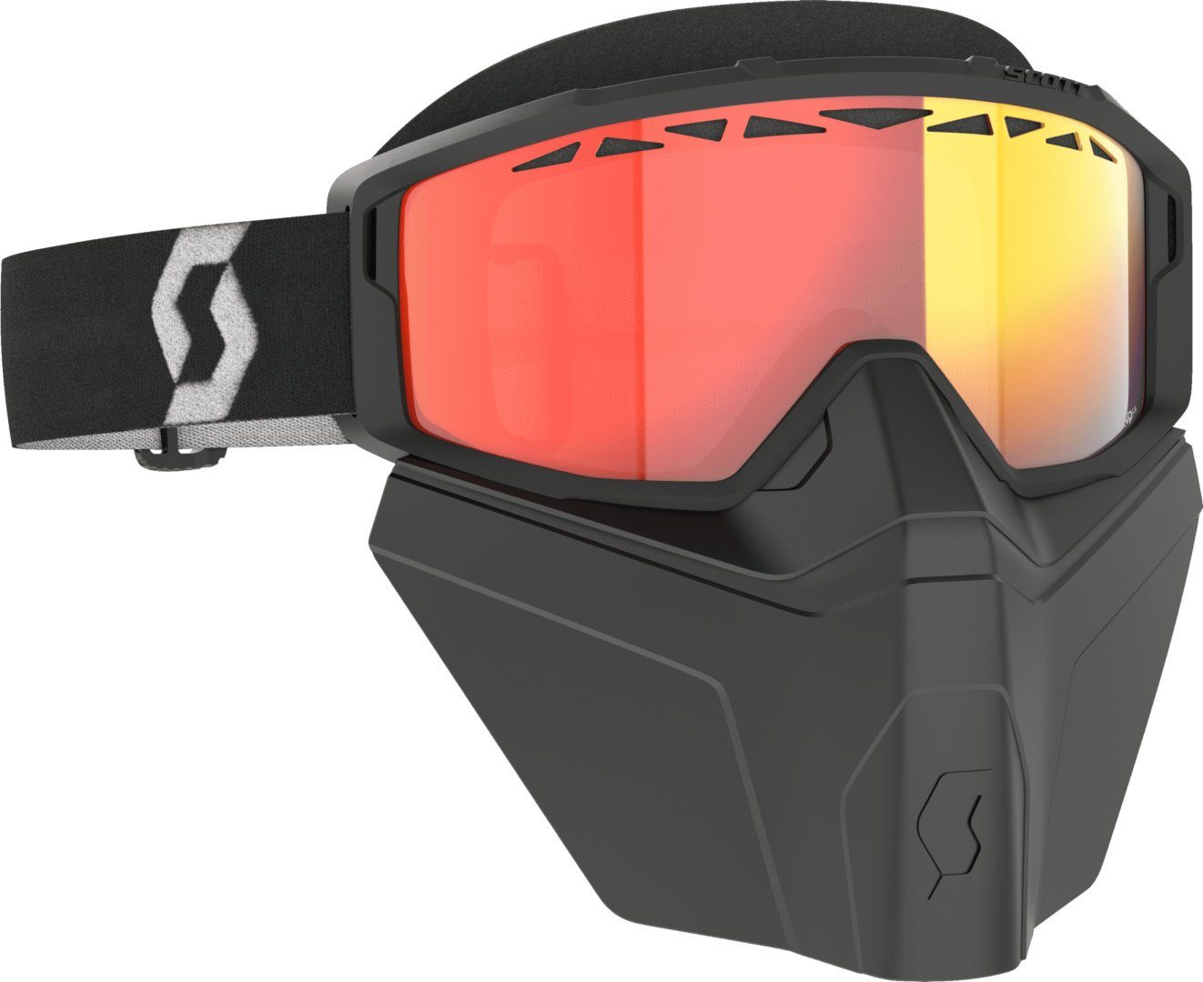 Scott Motorrad-Additiv Primal Safari Facemask Light Sensitive Schwarz/We