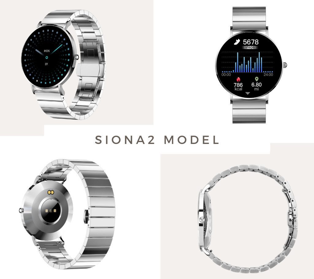 XCOAST SIONA2 UNISEX Smartwatch (4,2 cm/1,3 Zoll, iOS, Android ...