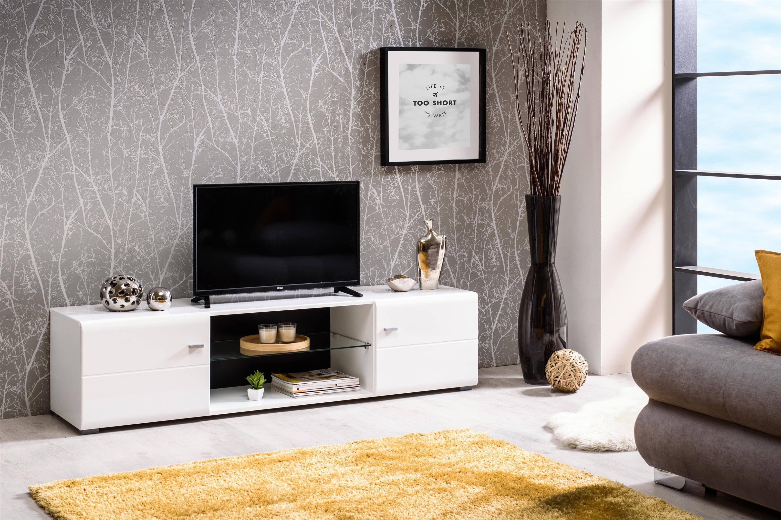 Möbelando Tv Board Pirot Modernes Tv Lowboard Korpus Aus Spanplatte