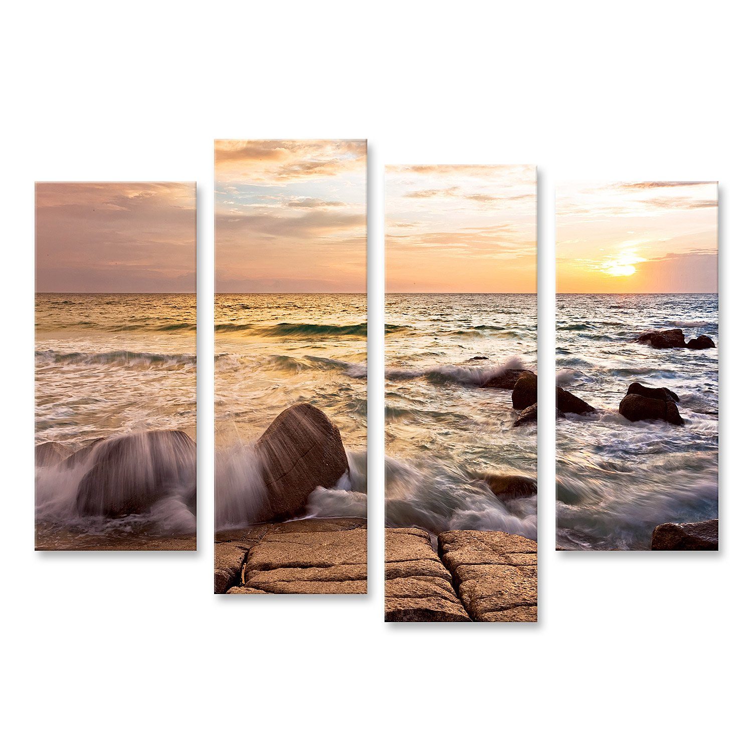 islandburner Leinwandbild Bild auf Leinwand Colorful Sonnenuntergang Im Tropischen Meer Thailand
