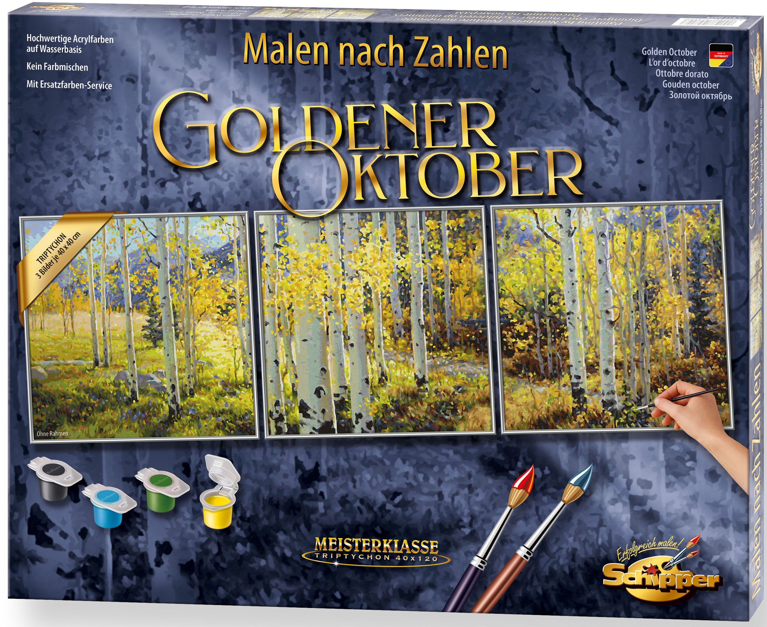 Schipper Malen nach Zahlen »Meisterklasse Triptychon - Goldener Oktober«, Made in Germany online ...