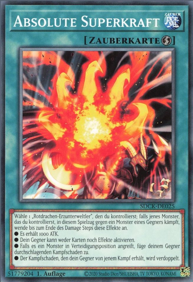 Recollectibles Sammelkarte Yugioh Karte Absolute Superkraft Deutsch Yu