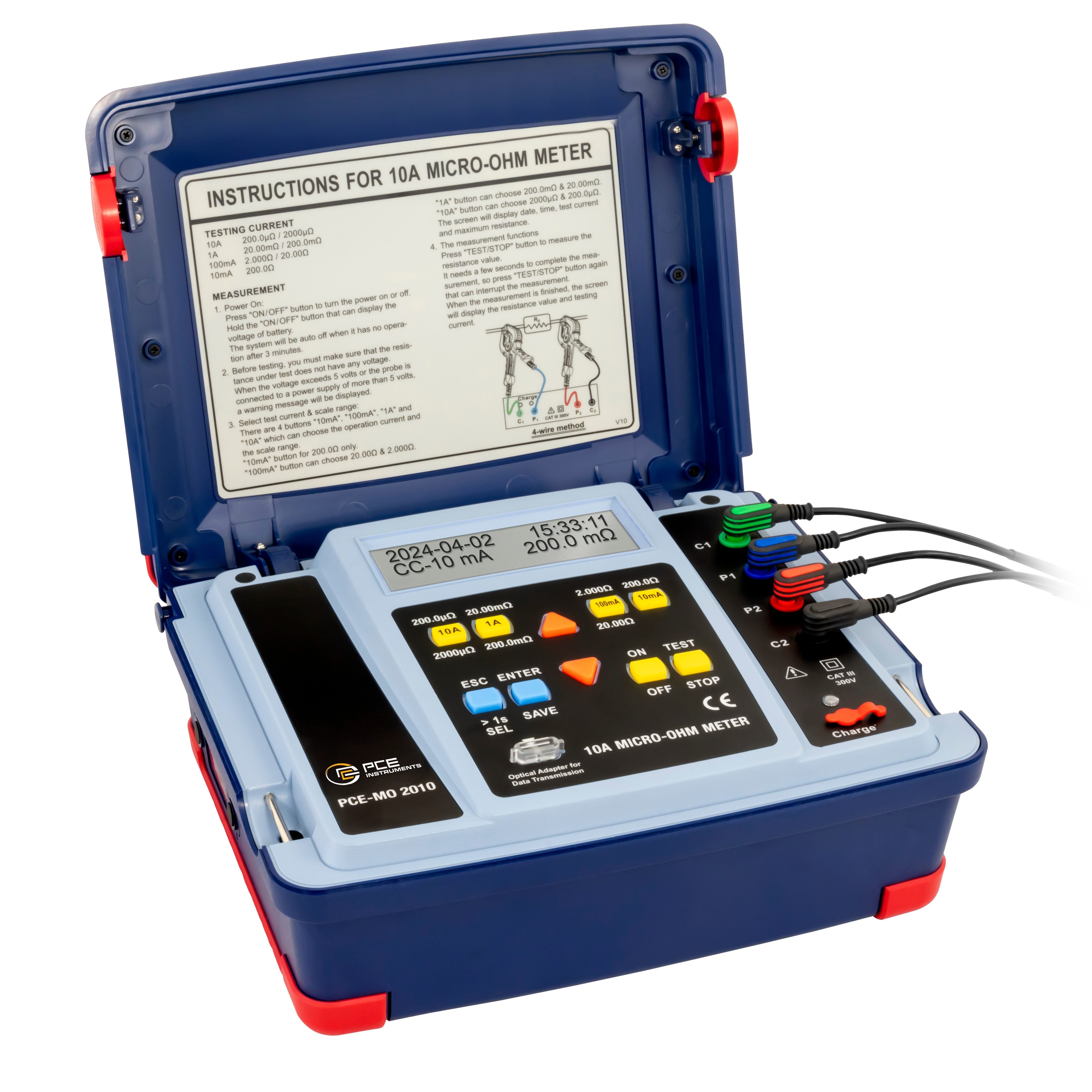 PCE Instruments Spannungsprüfer PCE Instruments Mikroohmmeter PCE-MO 2010