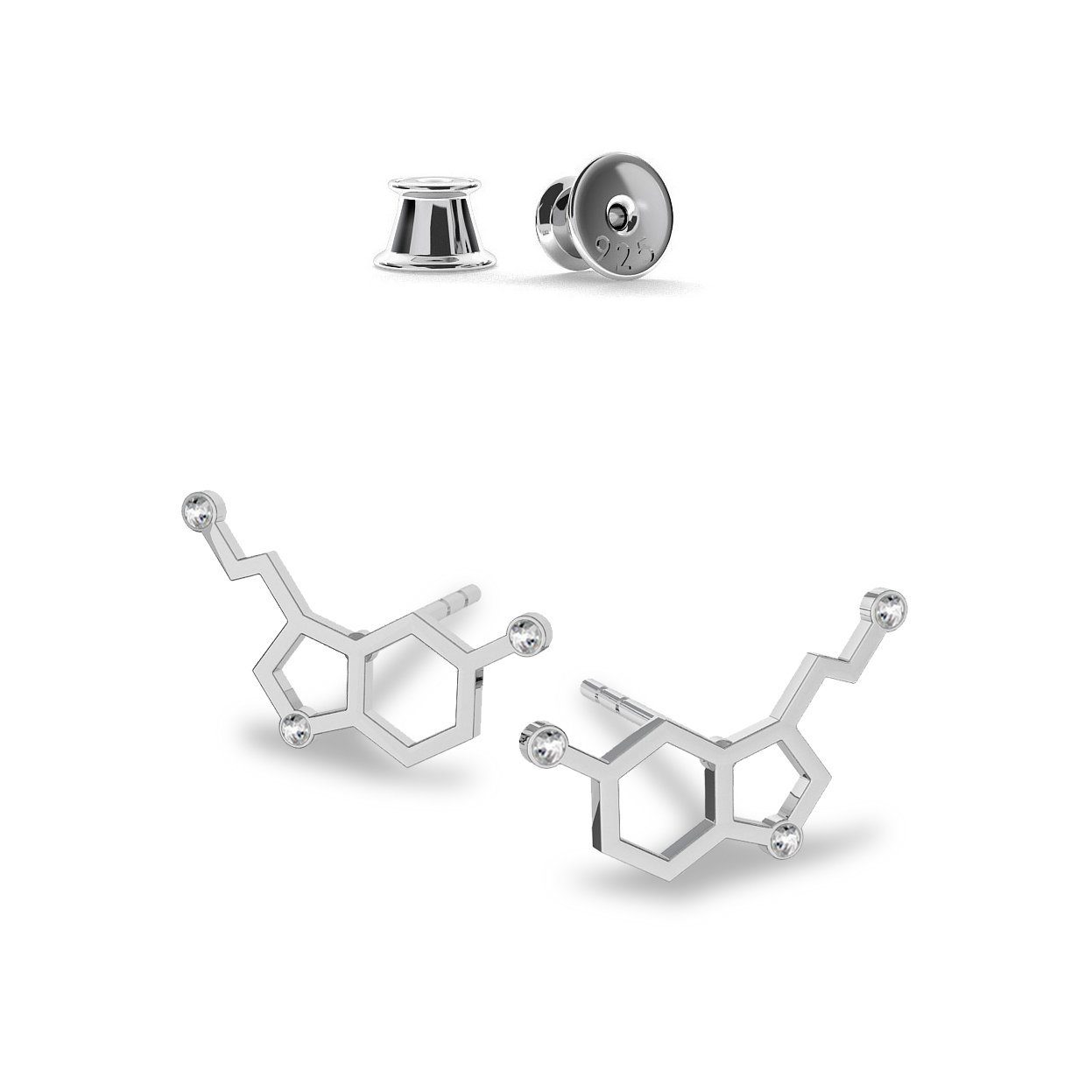 Giorre Ohrstecker Set Modische Ohrringe Molekularer Schmuck