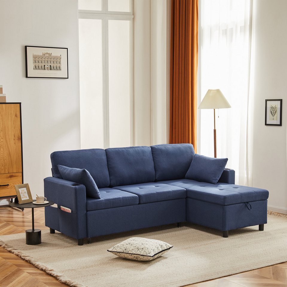 Okwish Ecksofa L Förmiges Sofa Schlafsofa Mit Schlaffunktion Mit