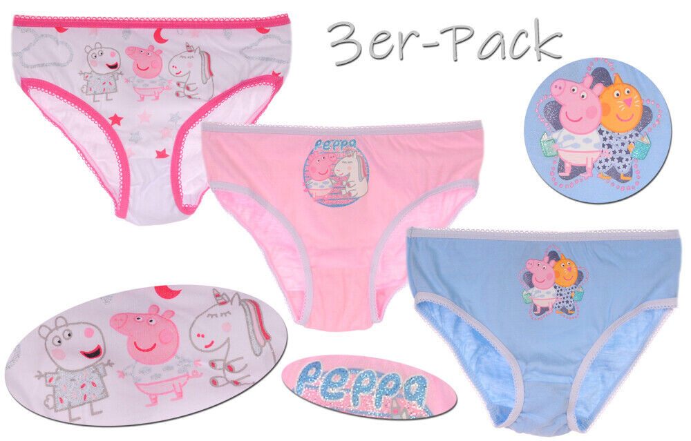 Schlüpfer 3er Pack Höschen Baby und Kinder Slips aus reiner Baumwolle 80 86 92 98 104 110 116 ...