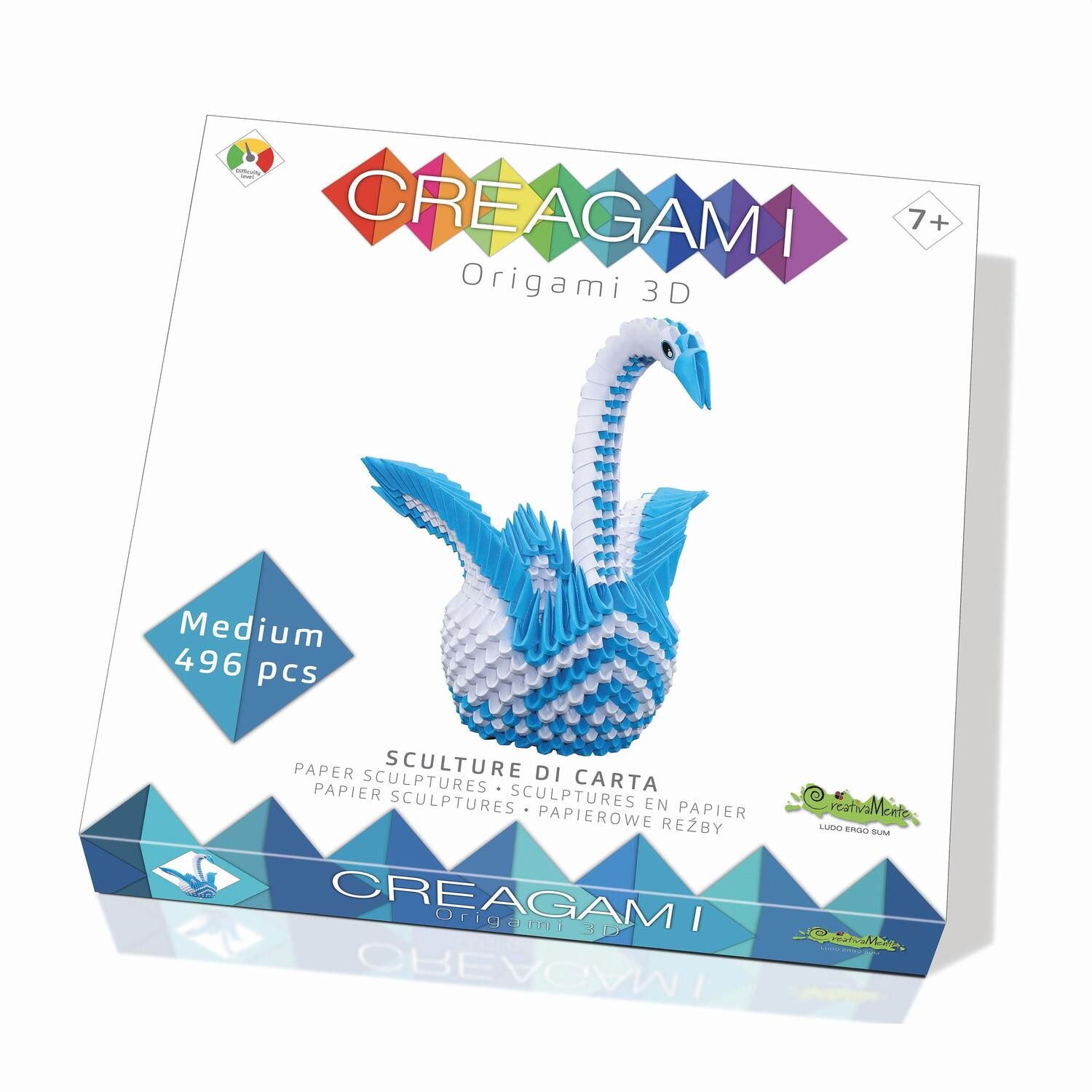 Carletto Spiel, CREAGAMI - Origami 3D Schwan 496 Teile