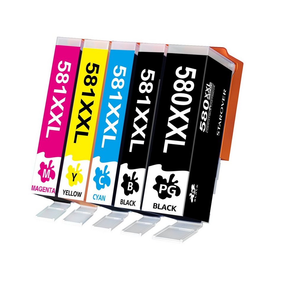 Starover 5pk Multipack Für Canon 580 Xl 581 Pgi 580xl Cli 581xl