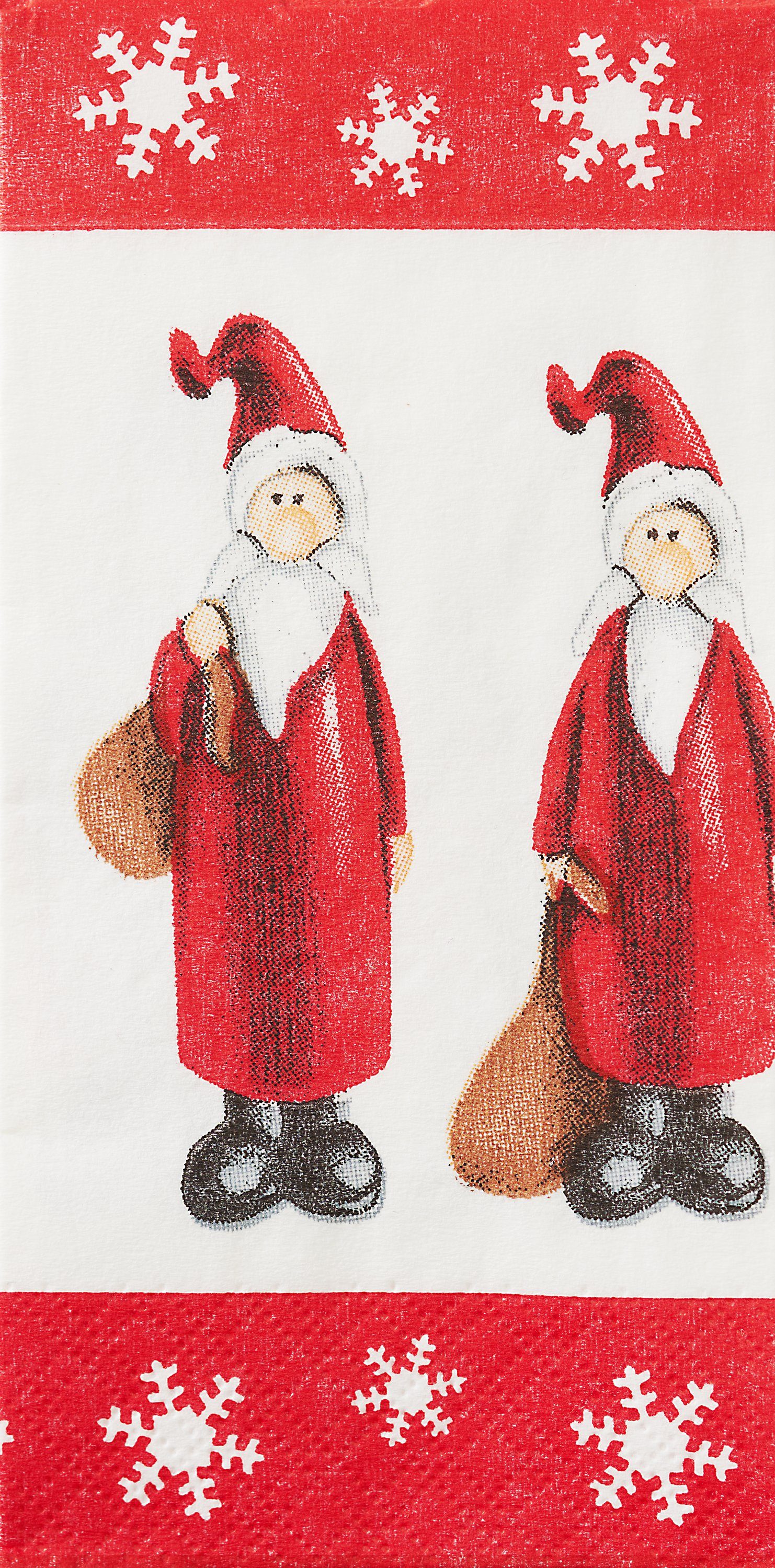 Paper+Design Papierserviette Papiertaschentücher Santas at work, (10 St), 21,5 cm x 22 cm